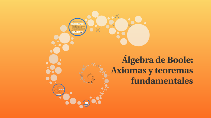 Algebra de Boole: Axiomas y teoremas fundamentales by on Prezi