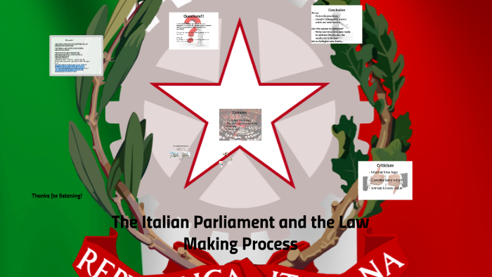 The Italian Parliament and the law making process by Margherita ...