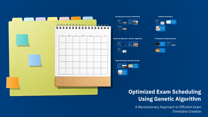 Optimized Exam Scheduling Using Genetic Algorithm by SUJOY GARAI DCST on Prezi
