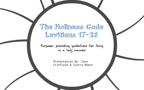 The Holiness Code - Presentation By: Cass Crihfield & Sierra Moore by ...