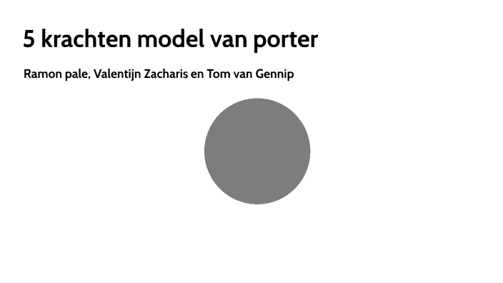 5 krachten model van Porter by ramon pale on Prezi