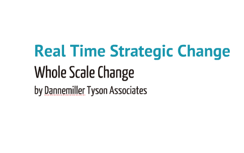 Real Time Strategic Change. Whole Scale Change Efforts. by Holger ...
