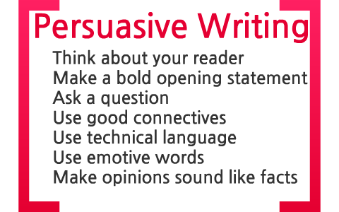Persuasive Writing Success Criteria by Mr Dooley on Prezi