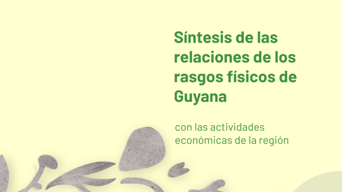 Síntesis de las relaciones de los rasgos físicos de Guyana by Ruth ...