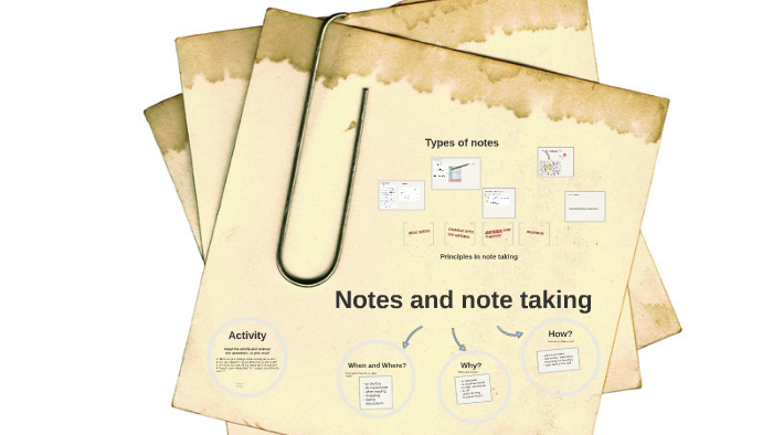 Notes and note taking by Robin Peel on Prezi
