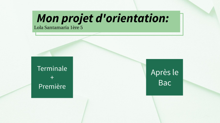 Mon projet d'orientation by Lola Santamaría González on Prezi