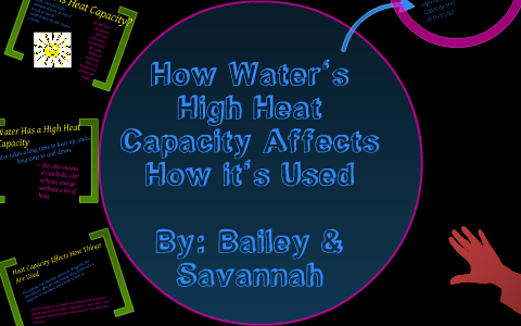 how water's high heat capacity affects how it is used. by bailey ...