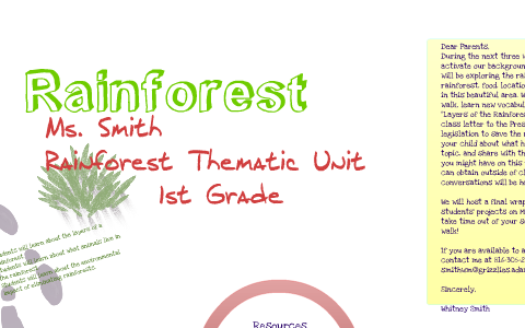Rainforest Thematic Unit by Whitney Smith on Prezi