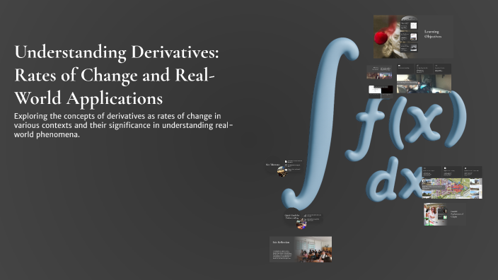 Understanding Derivatives: Rates of Change and Real-World Applications ...