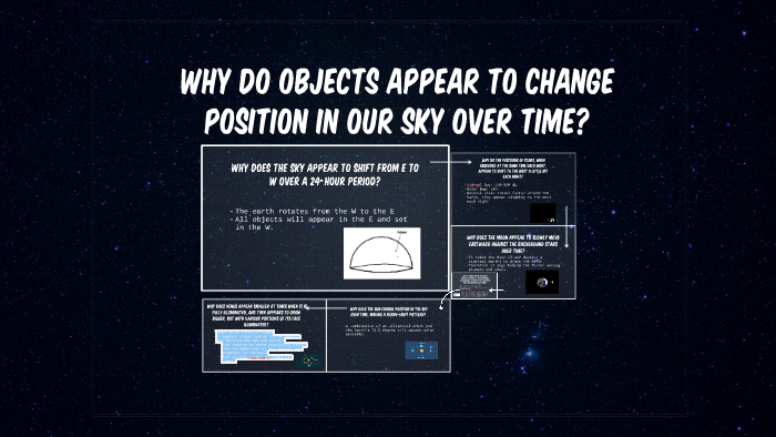 Why Do Objects appear to Change Position In our sky over tim by Nathan ...