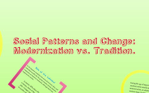 Social Patterns and Change: Modernization vs. Tradition by Sam Hillman ...