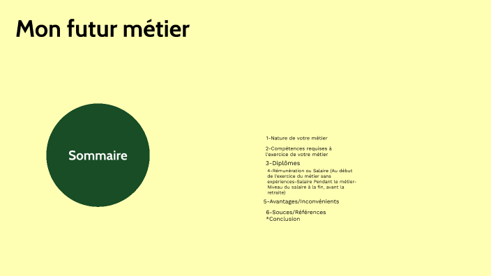 mon futur métier by Djibrilla CISSE on Prezi