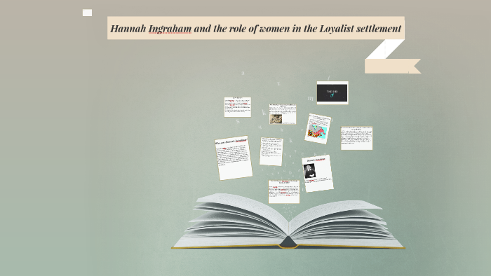 Hannah Ingraham and the role of women in the Loyalist settle by hannah ...
