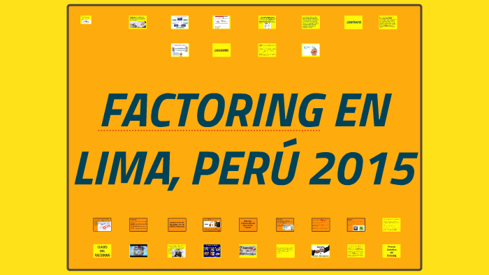 FACTORING EN LIMA, PERÚ 2015 by antonio mora