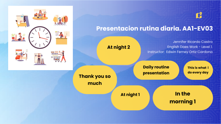 Presentacion rutina diaria. AA1-EV03 by Jennifer Ricardo on Prezi