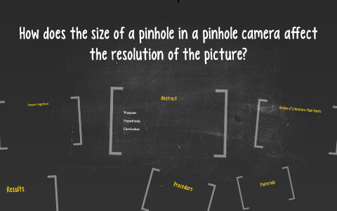 How does the size of a pinhole in a pinhole camera affect th by Bibiana ...