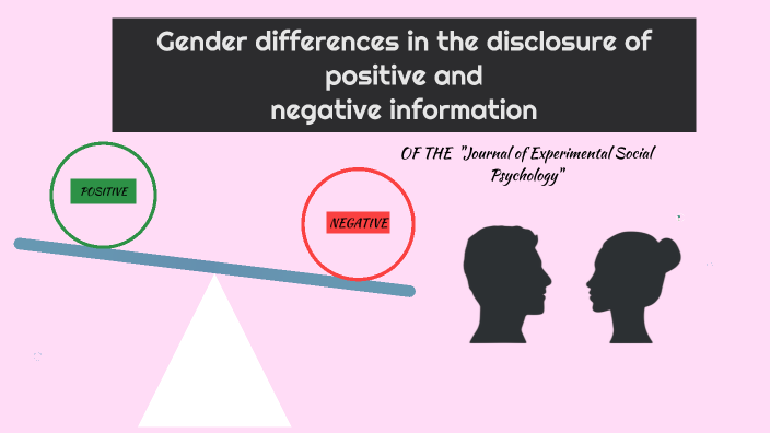 Gender differences in the disclosure of positive and negative ...