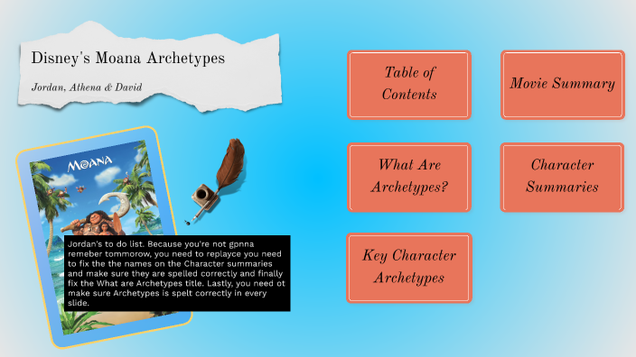 Moana Archetypes - Athena, Jordan & David by Jordan Cooke on Prezi