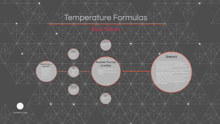 Temperature Formulas by Ryan Wilcox