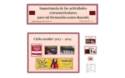 La importancia de las actividades extracurriculares para mi by Vann ...