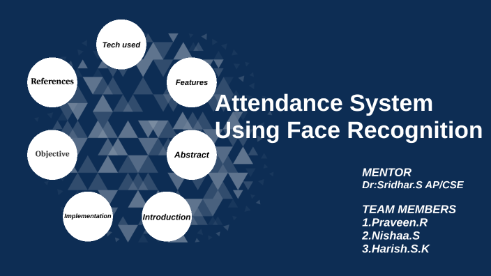 Attendance System using Face Recognition by HARISH S.K on Prezi
