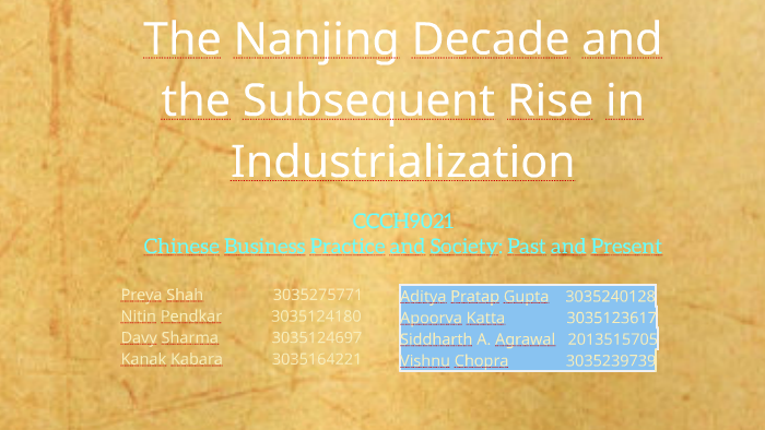 Nanjing Decade (1928-1937) by Preya Shah on Prezi