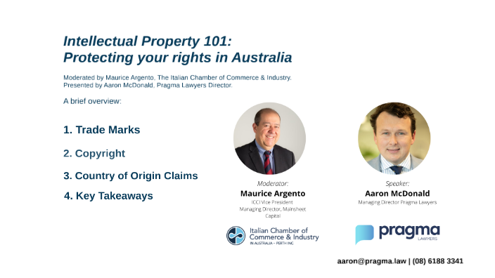 Protecting your Intellectual Property rights in Australia; trademarks ...