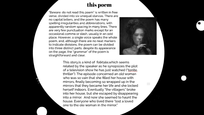 Beware do not read this poem by kearra morris on Prezi