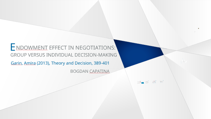 Endowment effect in negotiations by Bogdan Capatina on Prezi