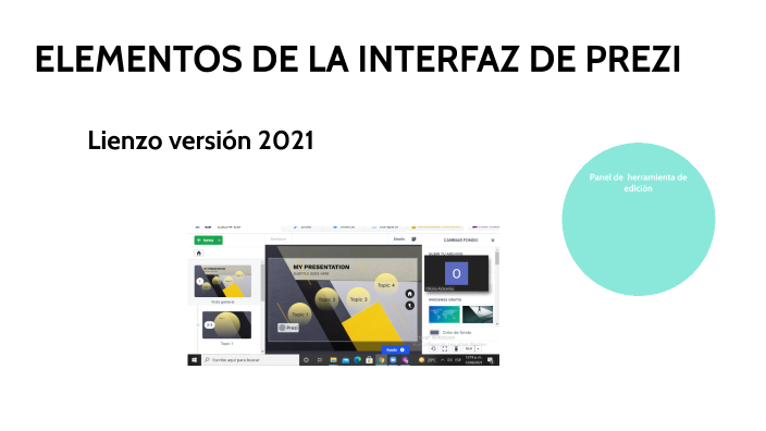 ELEMENTOS DE LA INTERFAZ DEPREZI by Josefina Ramos on Prezi