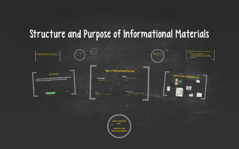 Structure and Purpose of Informational Materials by natasha thomas on Prezi