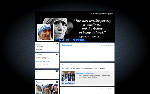 Mother Teresa (Saint of the Gutters) by Tabitha Moyer on Prezi