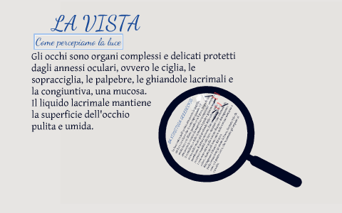 il senso della vista (scienze) by Erica Somano on Prezi