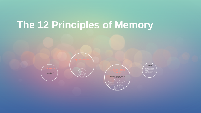 The 12 Principles of Memory by Katie Garza on Prezi