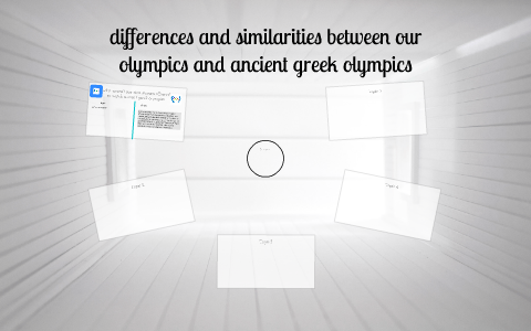 differences and similarities between our olympics and greek by Jo ...