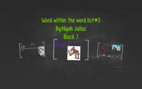 Word within the word list#3 by on Prezi