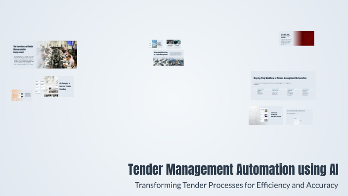 Tender Management Automation using AI by Chandrabhanu Prusty on Prezi
