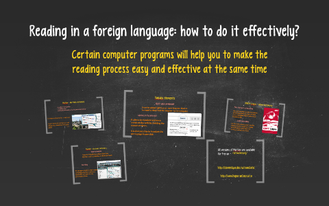 Reading in a foreign language: how to do it effectively? by Nadezhda ...