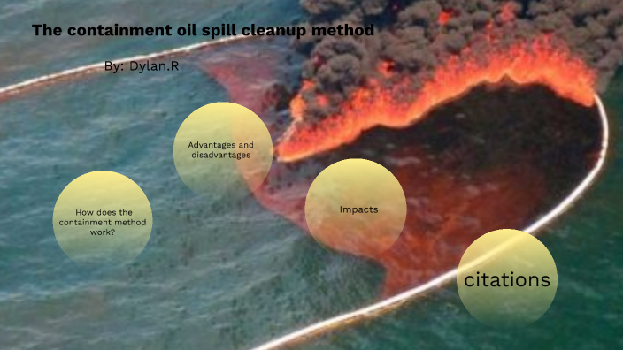 The containment oil spill cleanup method by DR - 07CC 752387 Robert H ...