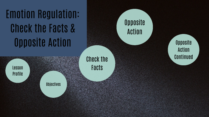 Emotion Regulation: Check the Facts and Opposite Action by Cheyene ...