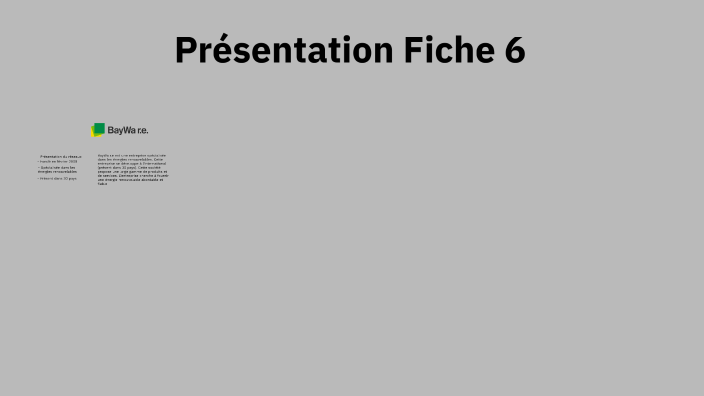 Présentation E6 by salem boubacar on Prezi