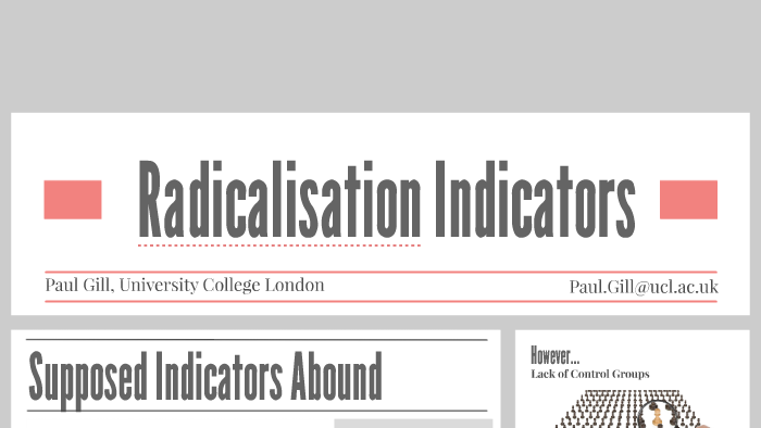Radicalisation Indicators by Paul Gill on Prezi