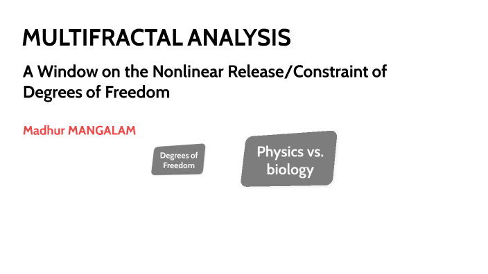 Multifractal analysis by Madhur Mangalam on Prezi