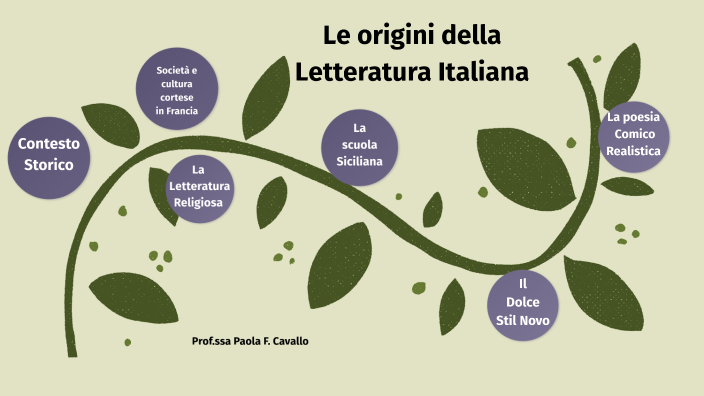 La letteratura Italiana delle Origini by Paola Cavallo on Prezi