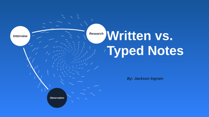 Written vs. Typed Notes by Jackson Ingram on Prezi
