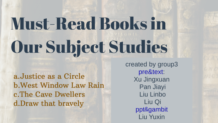 Must-Read Books in Our Subject Studies by 昱欣 刘 on Prezi