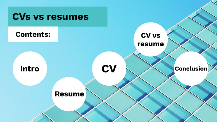 the difference between CVs and resumes by عبد المجيد الفريدي on Prezi