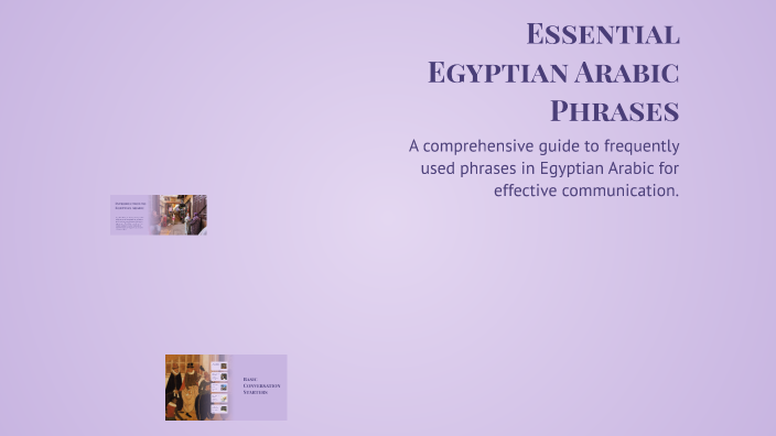 Essential Egyptian Arabic Phrases by Doaa Saad on Prezi