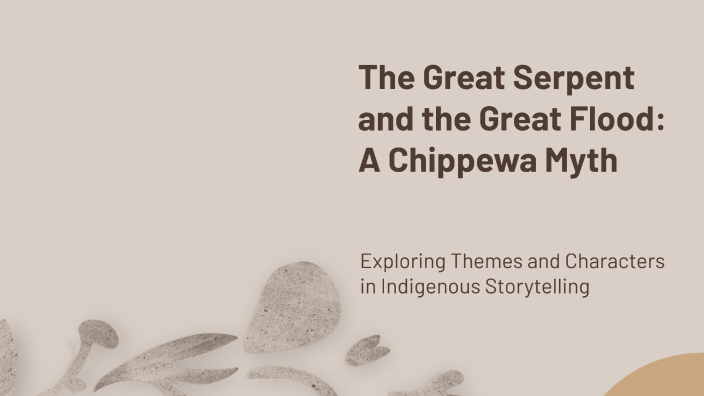 The Great Serpent and the Great Flood: A Chippewa Myth by Maibel ...