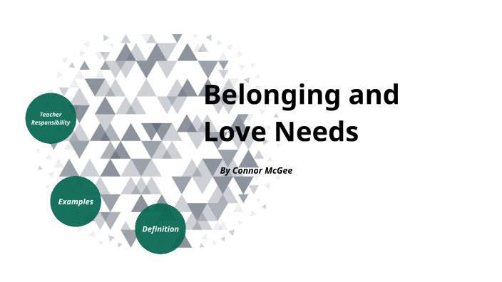 Maslow's Hierarchy of Needs: Belonging and Love Needs by Connor McGee ...
